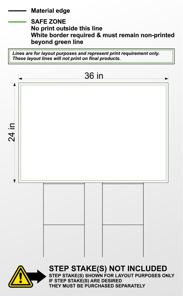 Large-format Sign with White Background – Prosigns and Graphics